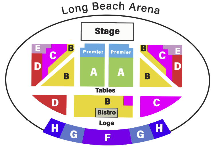 Arena Pops Sections Seating - Long Beach Symphony
